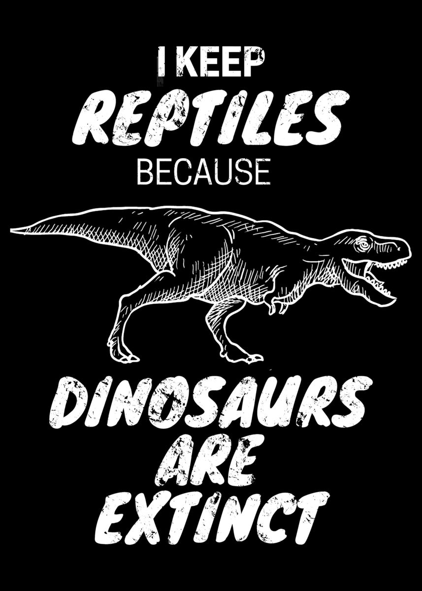 'T Rex Reptile Keeper Print' Poster, picture, metal print, paint by Jon ...