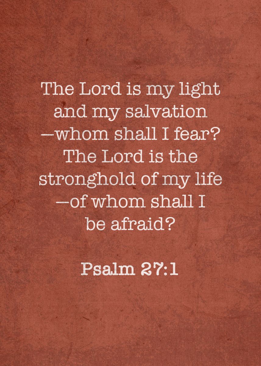 'Psalm 271 Iconic Bible' Poster, picture, metal print, paint by Design ...