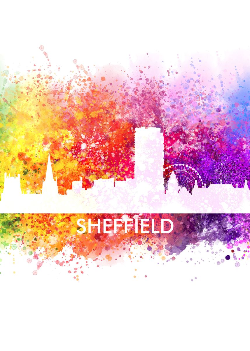 'sheffield' Poster, picture, metal print, paint by Project X Project X ...