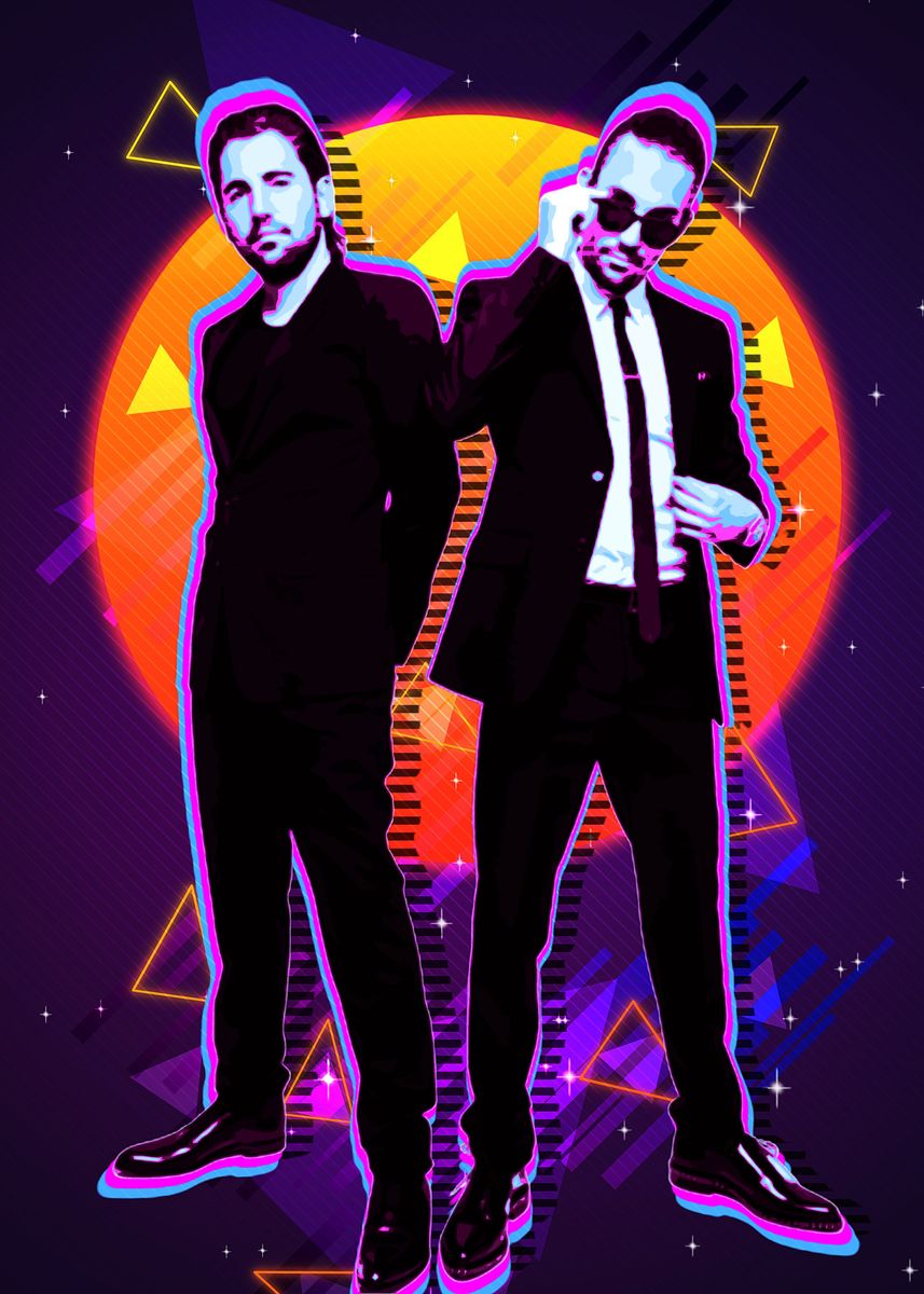 'Dimitri Vegas 80s retro' Poster by Meyers Oconnor | Displate