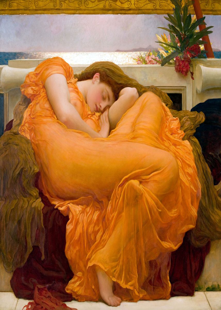 'Flaming June' Poster, picture, metal print, paint by Jon Baran | Displate