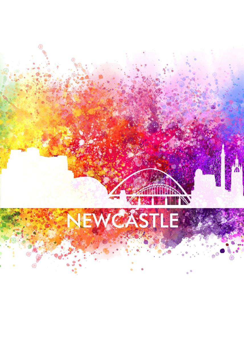'newcastle' Poster, picture, metal print, paint by Project X Project X ...