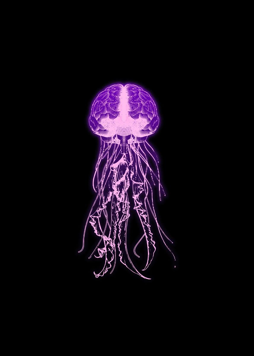 'jellyfish Brain' Poster, picture, metal print, paint by Giovanni ...