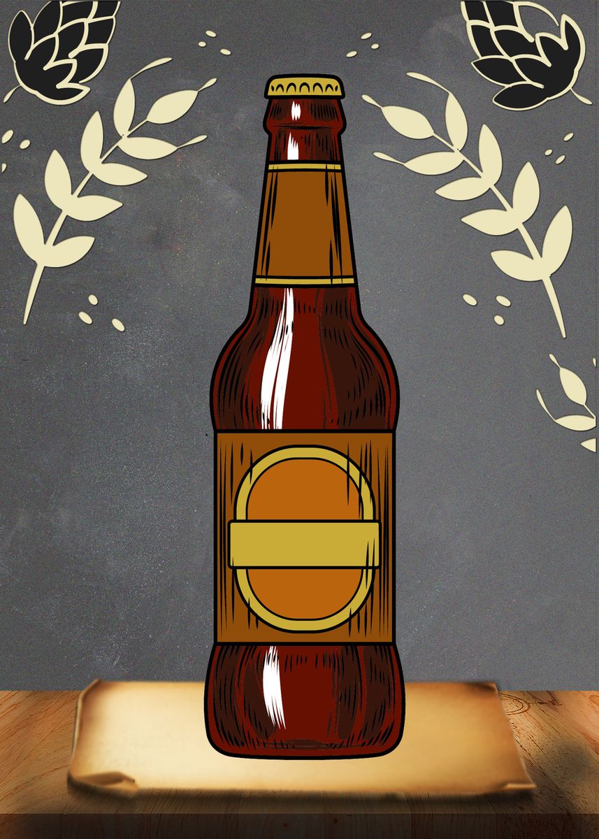 'brandless beer' Poster, picture, metal print, paint by The Poster ...