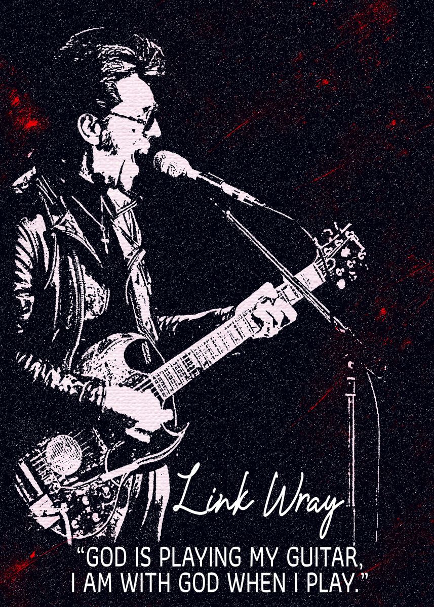 'Link Wray' Poster, picture, metal print, paint by TI KI | Displate