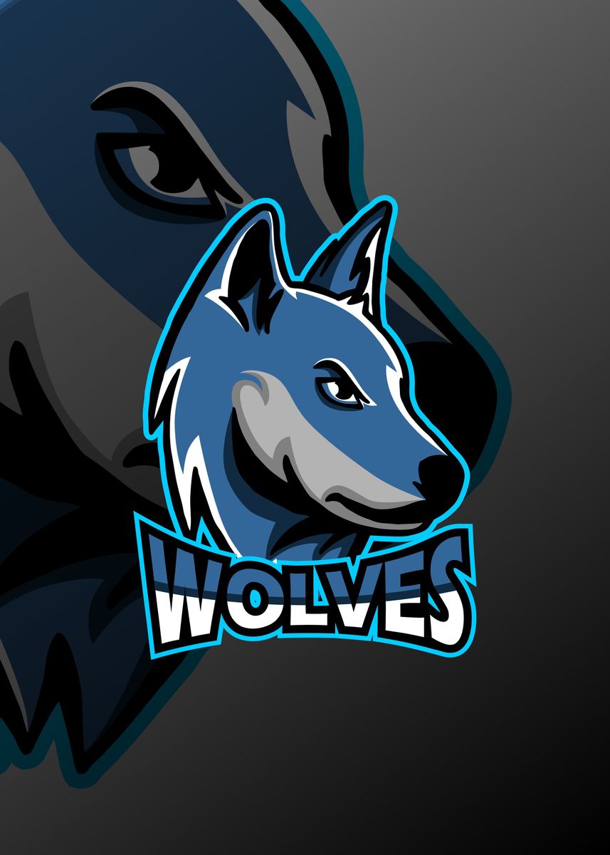 'Blue Wolves' Poster, picture, metal print, paint by Barnawi Madjiani ...