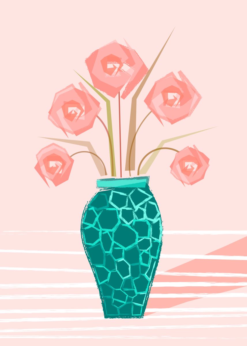 'Flower Vase' Poster by Adam Regester | Displate