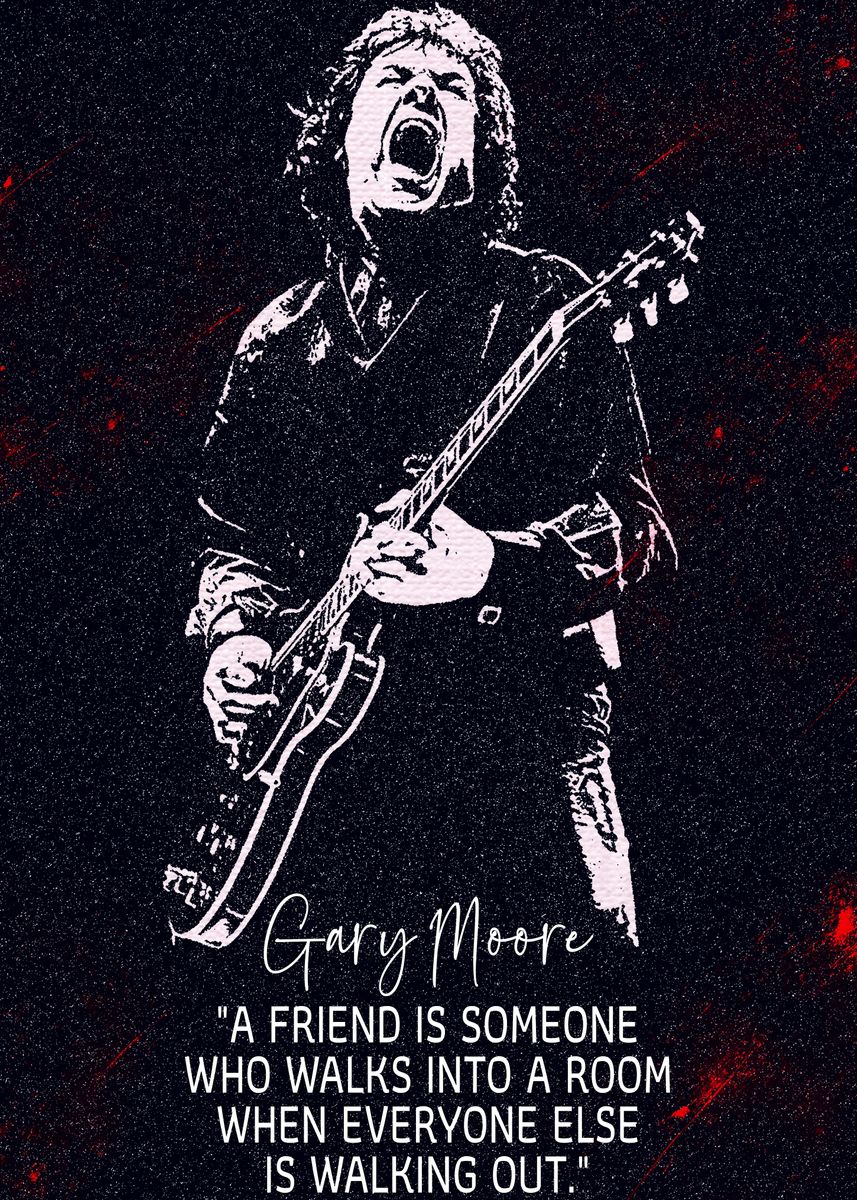 'Gary Moore' Poster, picture, metal print, paint by TI KI | Displate