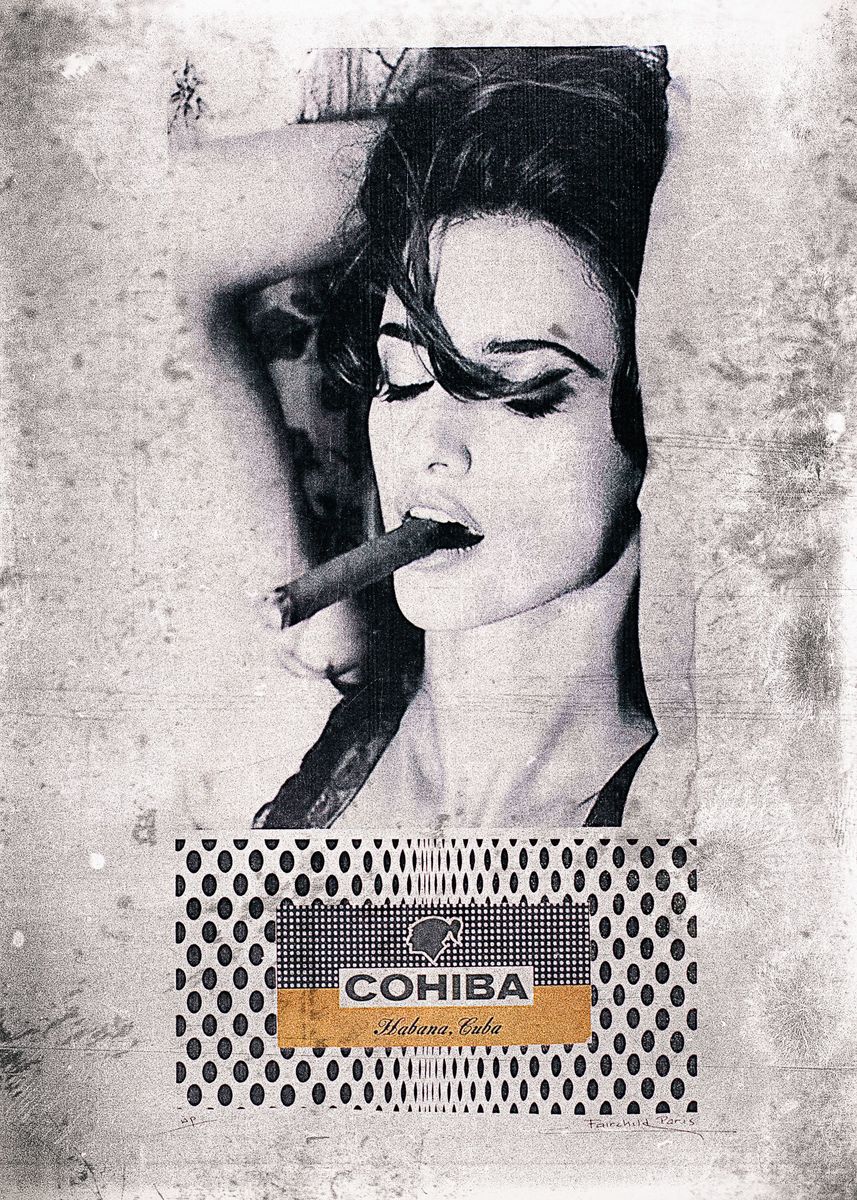 'Cigar vintage poster' Poster, picture, metal print, paint by ...