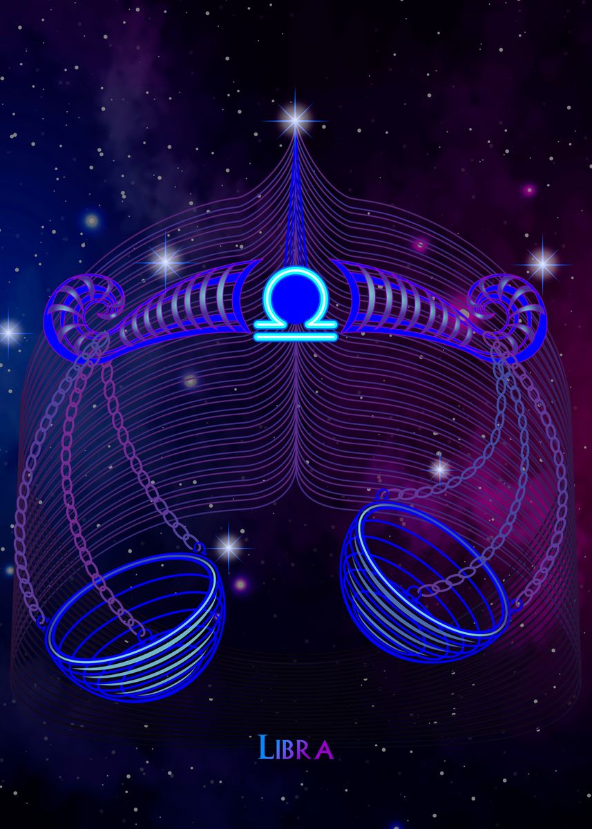 'Zodiac Libra' Poster by Moon Calendar Studio | Displate