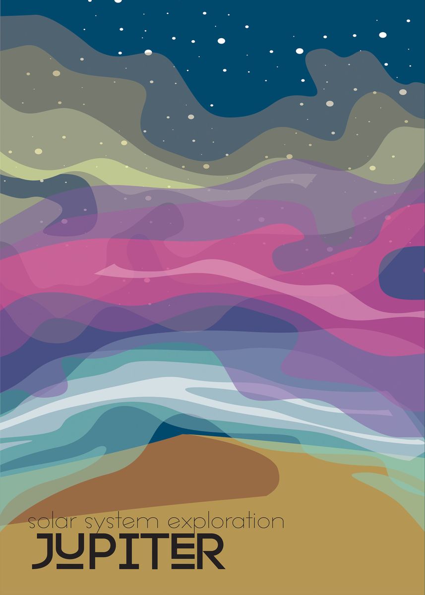 'Jupiter Travel poster' Poster, picture, metal print, paint by ...