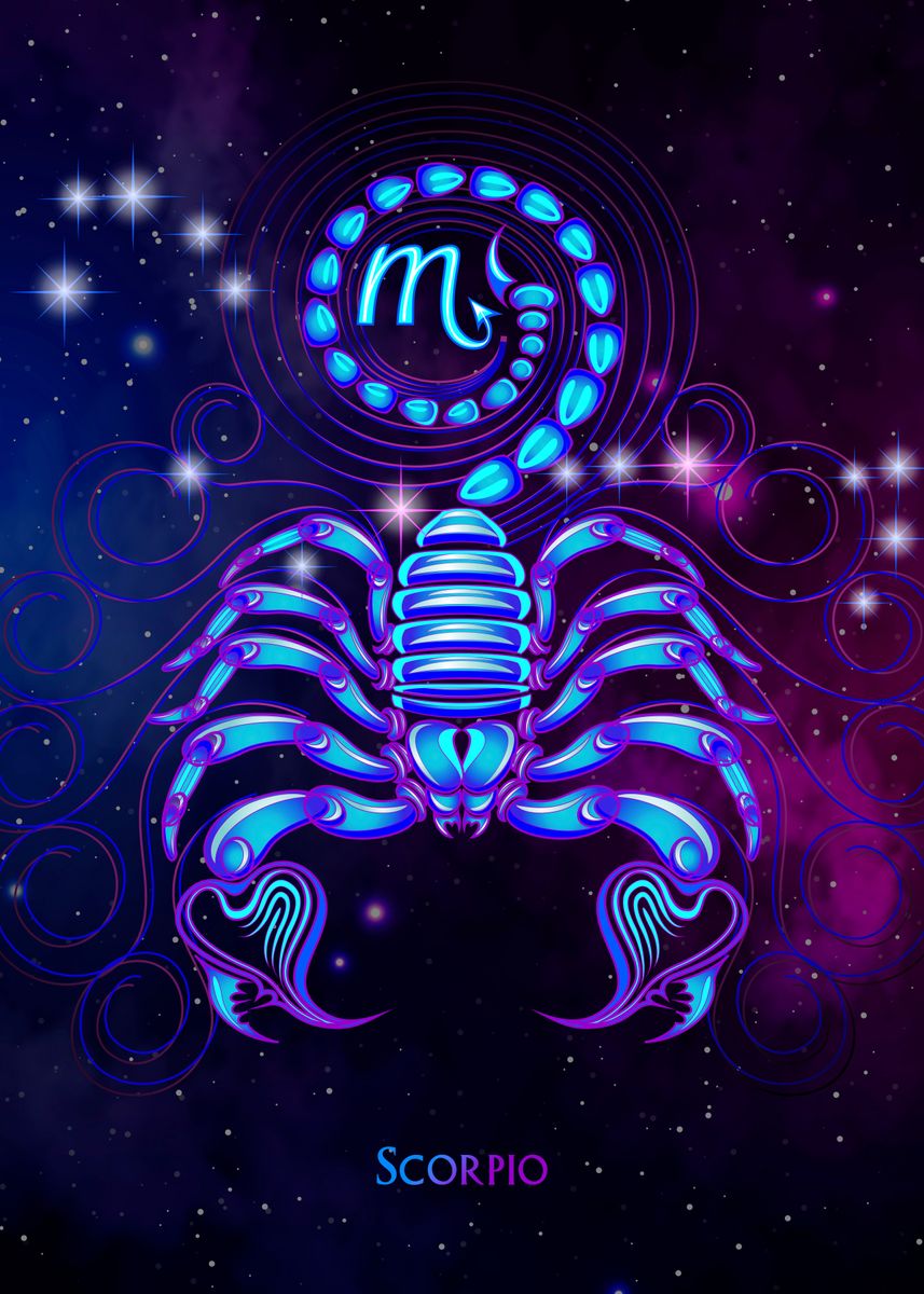 'Zodiac Scorpio' Poster, picture, metal print, paint by Moon Calendar ...