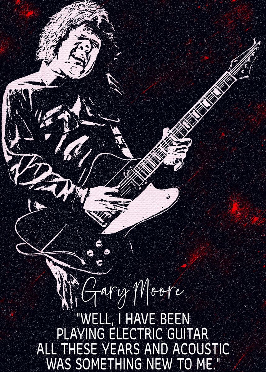 'Gary Moore' Poster, picture, metal print, paint by TI KI | Displate