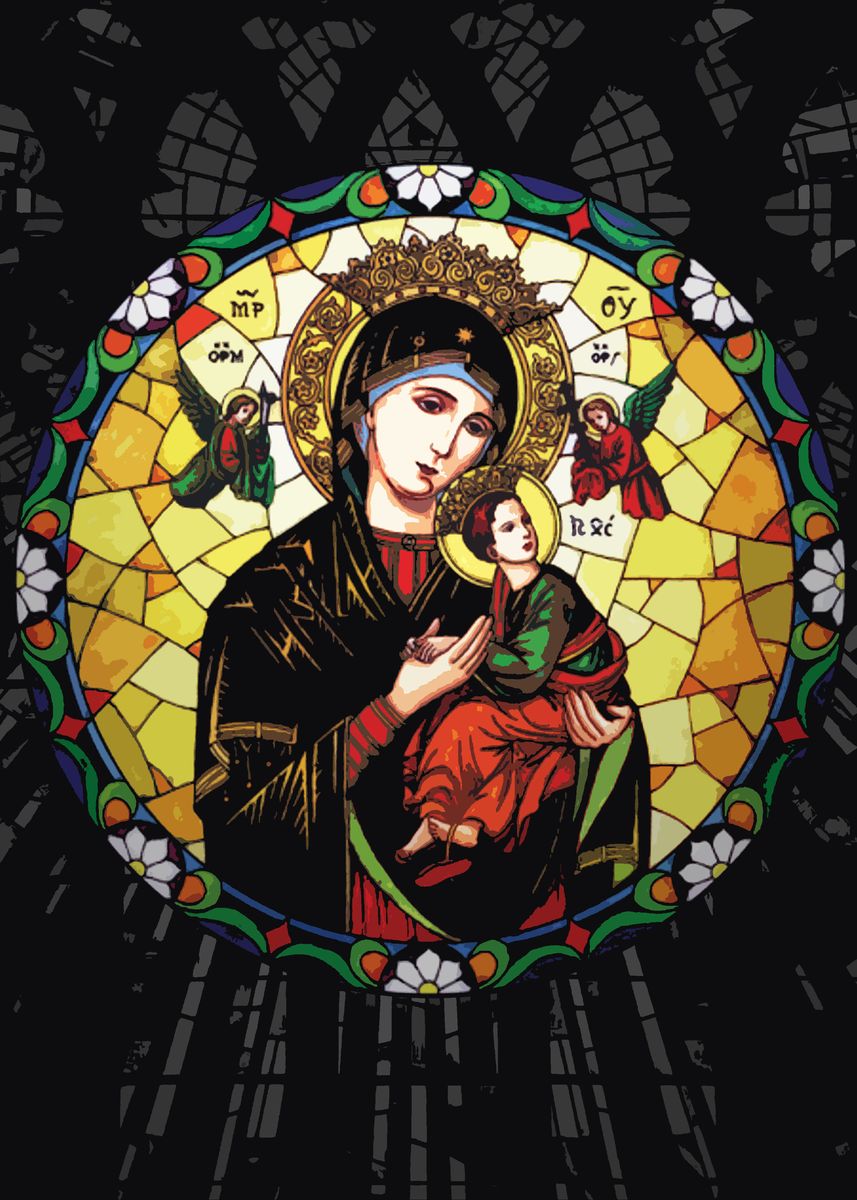 'Mother Mary' Poster, picture, metal print, paint by М Damyanov | Displate