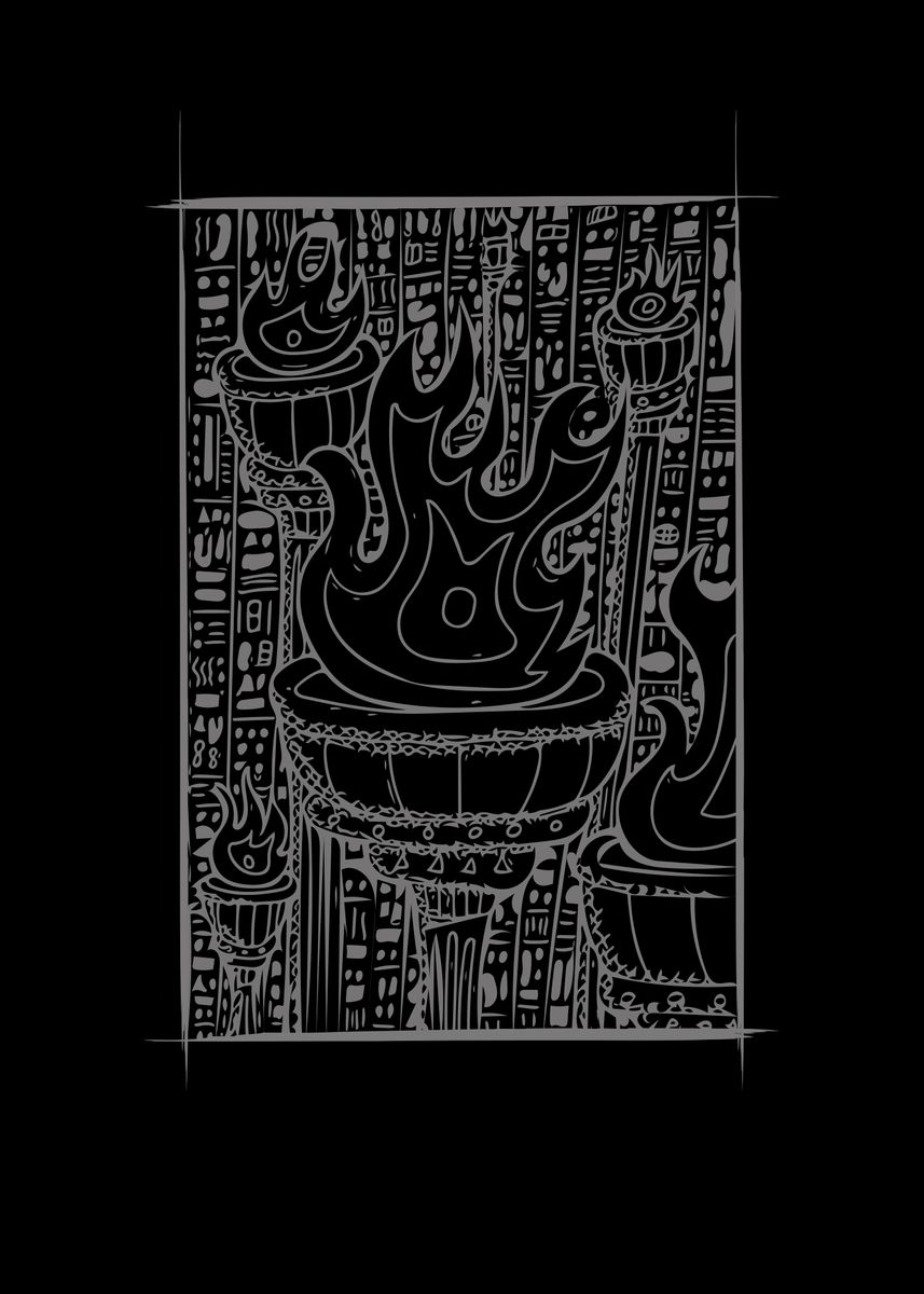 'Ancient Fire' Poster, picture, metal print, paint by Jesse Lennon ...