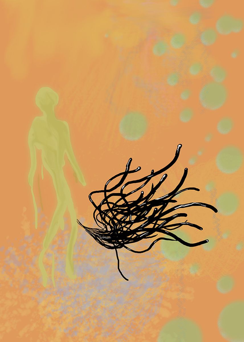 'yellow man' Poster, picture, metal print, paint by pearse | Displate