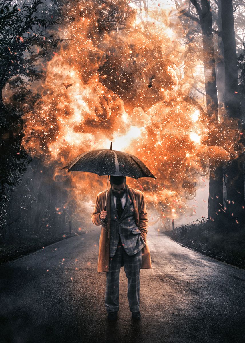 'Umbrella' Poster, picture, metal print, paint by Oleg S... | Displate