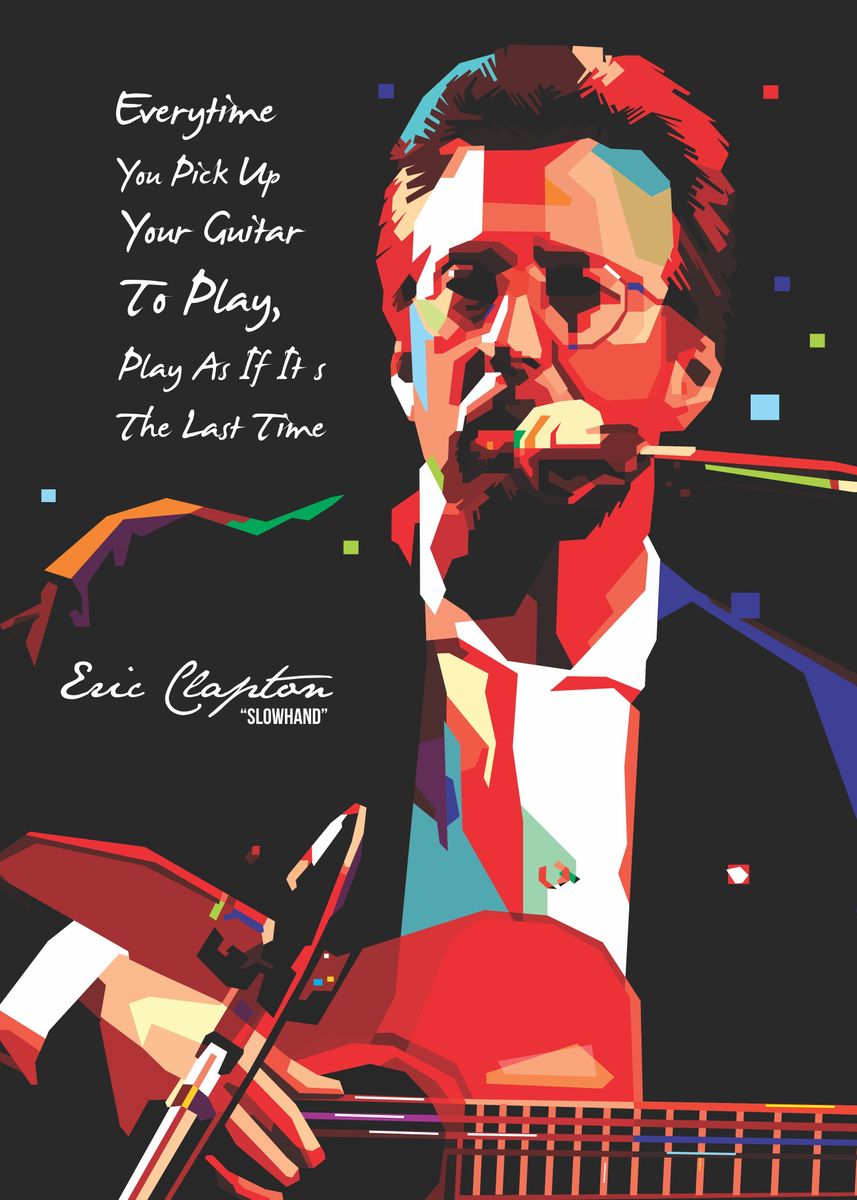'eric clapton' Poster, picture, metal print, paint by Em sandia | Displate