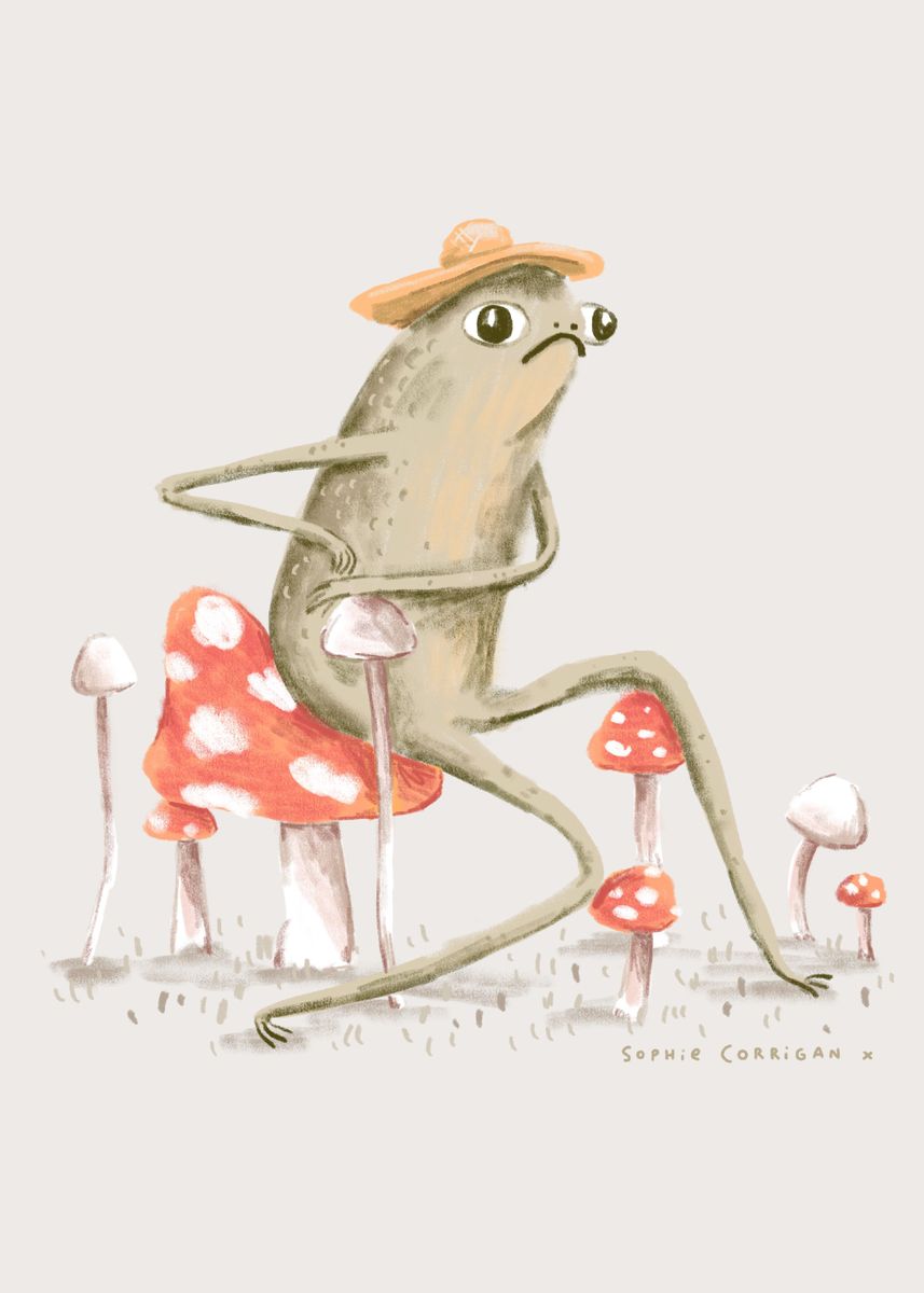 'Awkward Toad' Poster by Sophie Corrigan | Displate