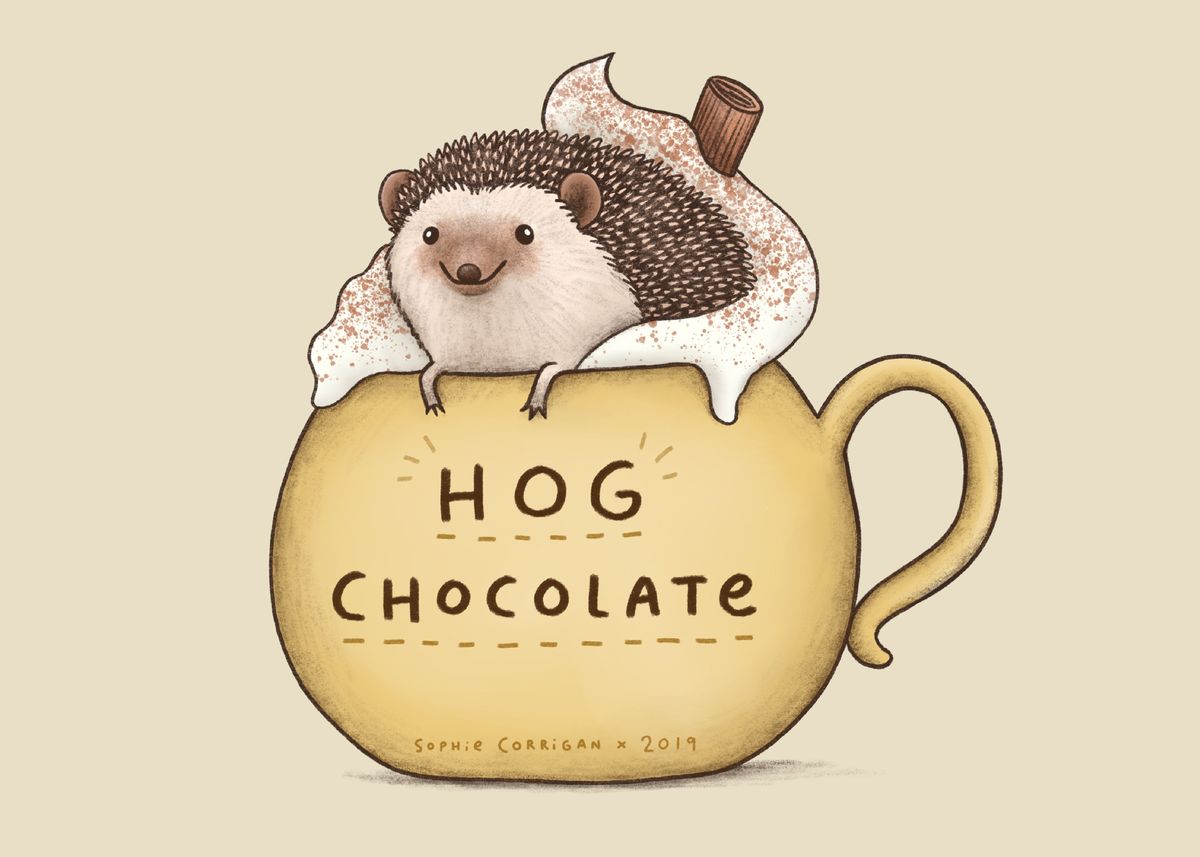 'Hog Chocolate ' Poster by Sophie Corrigan | Displate