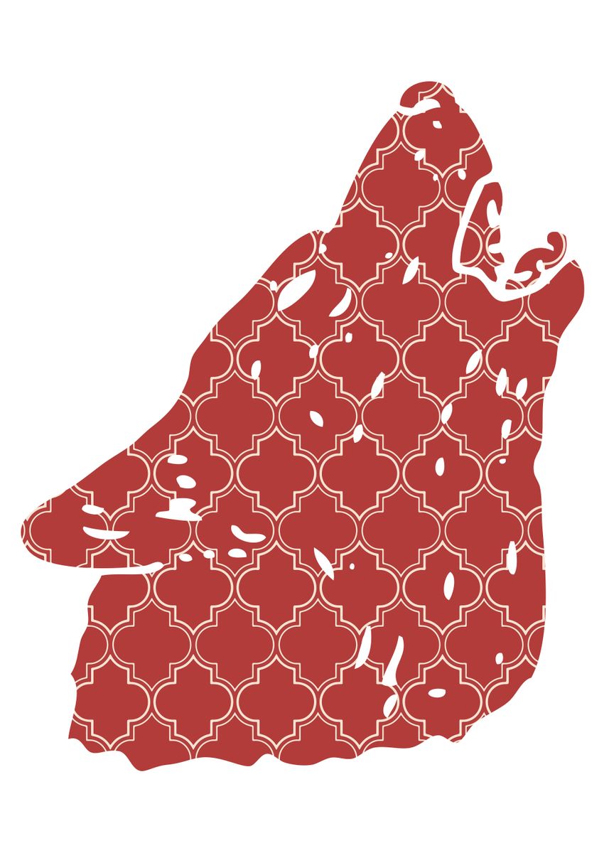 'Wolf Head Pattern' Poster by Emiliano Deificus | Displate