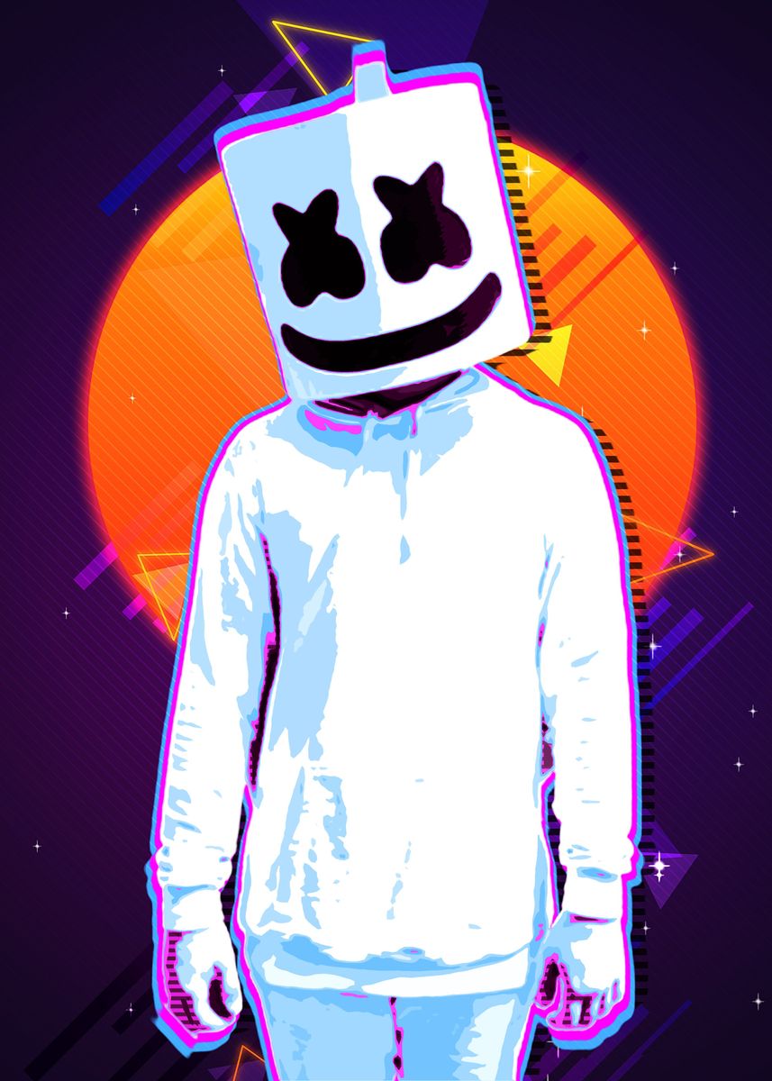 ' Marshmello' Poster, picture, metal print, paint by Meyers Oconnor ...