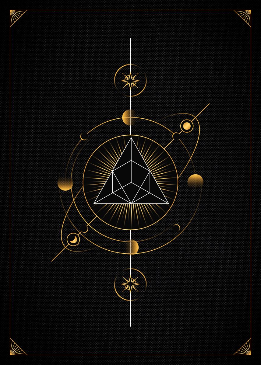 'Tarot Triangle' Poster, picture, metal print, paint by Moon Calendar ...