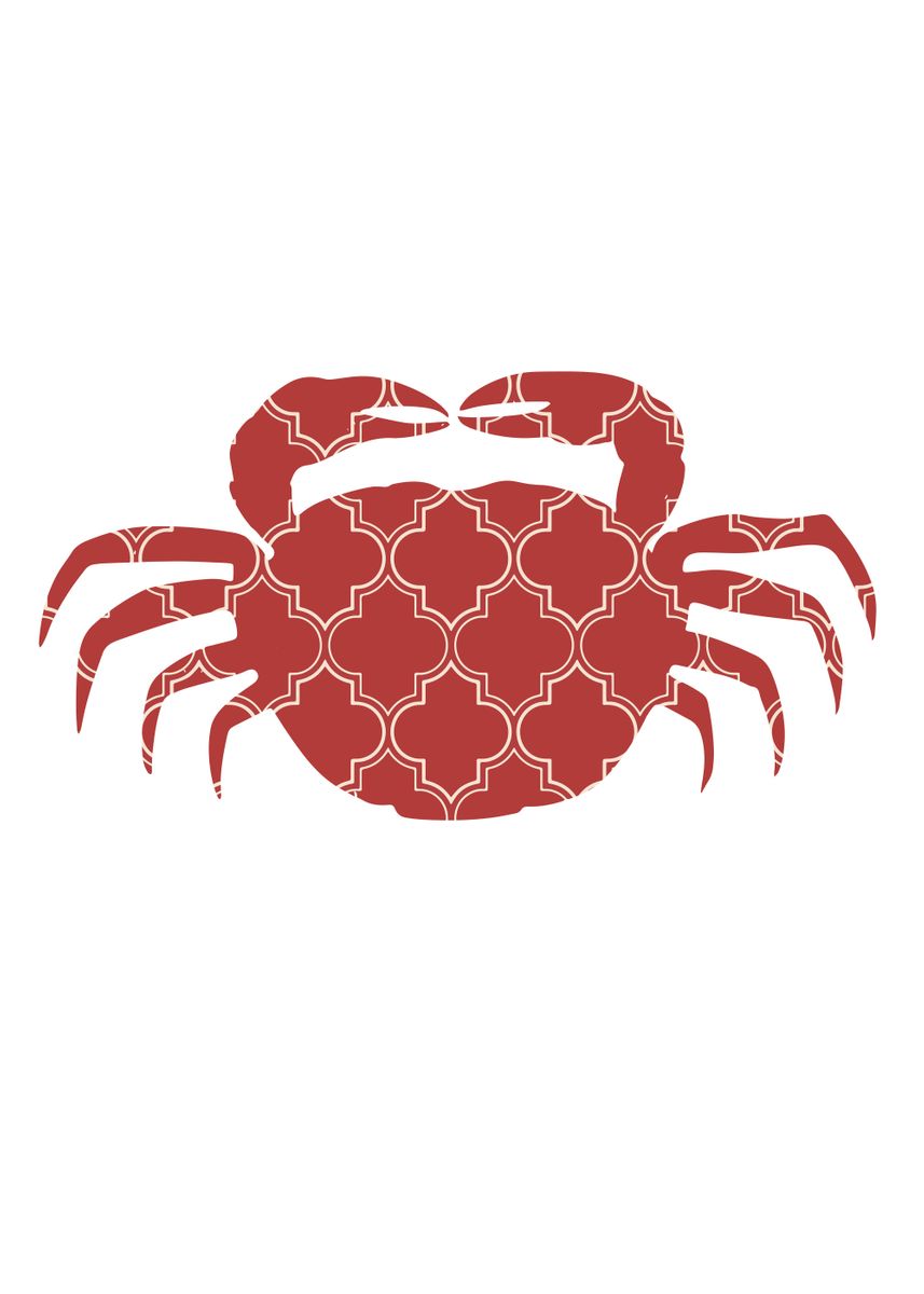 'Crab Pattern' Poster, picture, metal print, paint by Emiliano Deificus ...