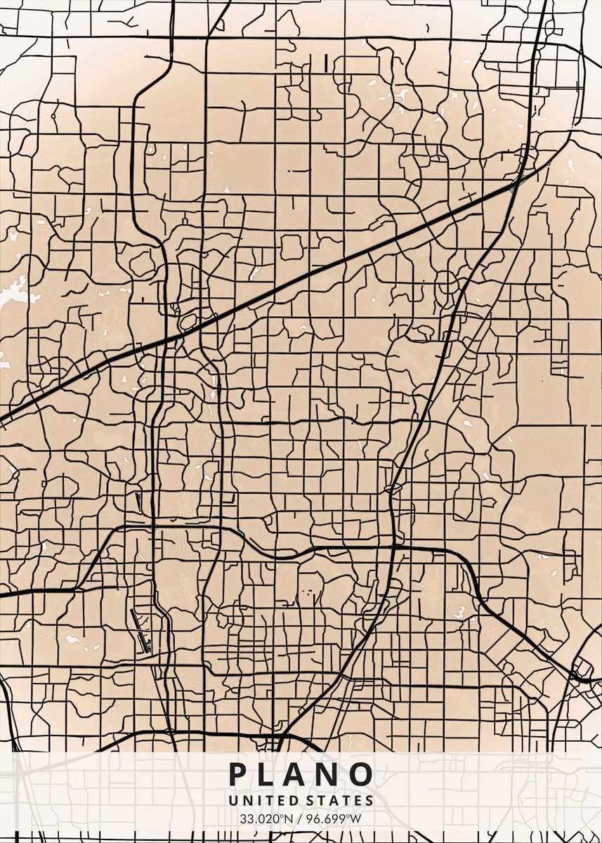 'Plano Texas' Poster by Merah Djoeang | Displate