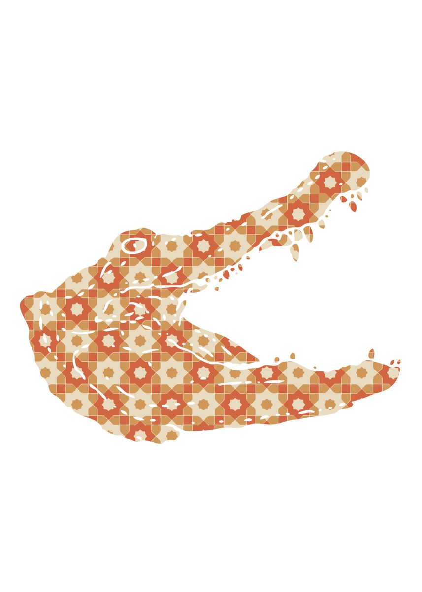 'Crocodile Head Pattern' Poster, picture, metal print, paint by ...