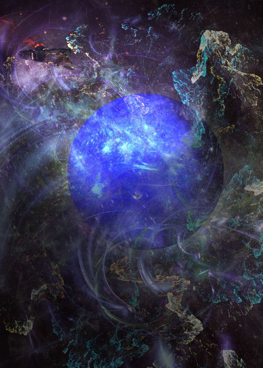 'Blue Planet' Poster, picture, metal print, paint by Kristinn Örn ...