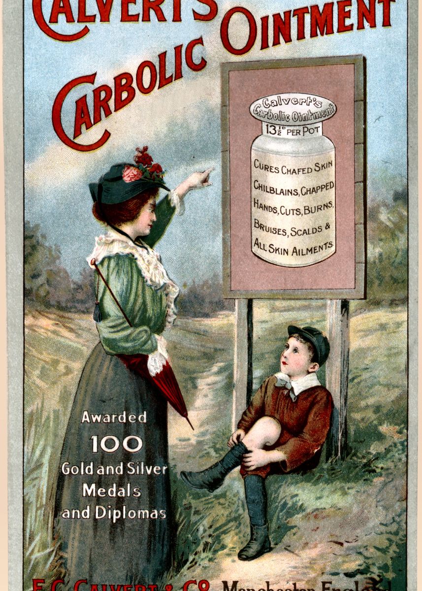 'Vintage Carbolic Ointment' Poster by Art Shack | Displate
