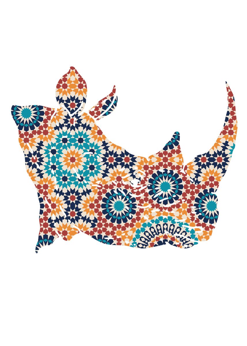 'Rhino Pattern' Poster, picture, metal print, paint by Emiliano ...