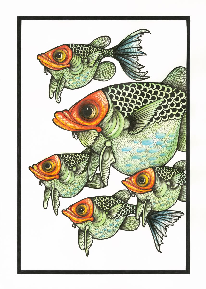 'Fish School' Poster by Ann | Displate
