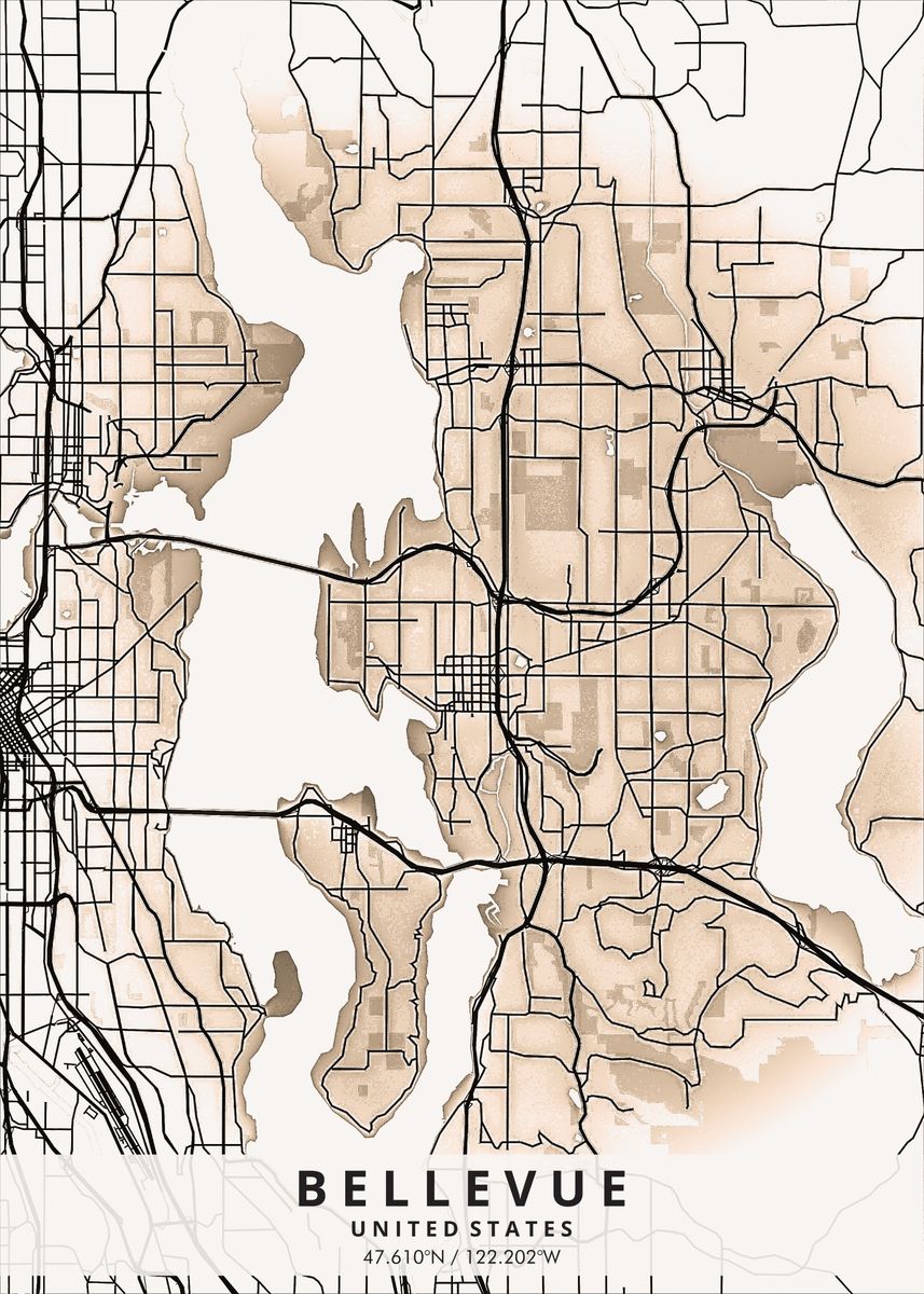 'Bellevue Washington' Poster by Merah Djoeang | Displate