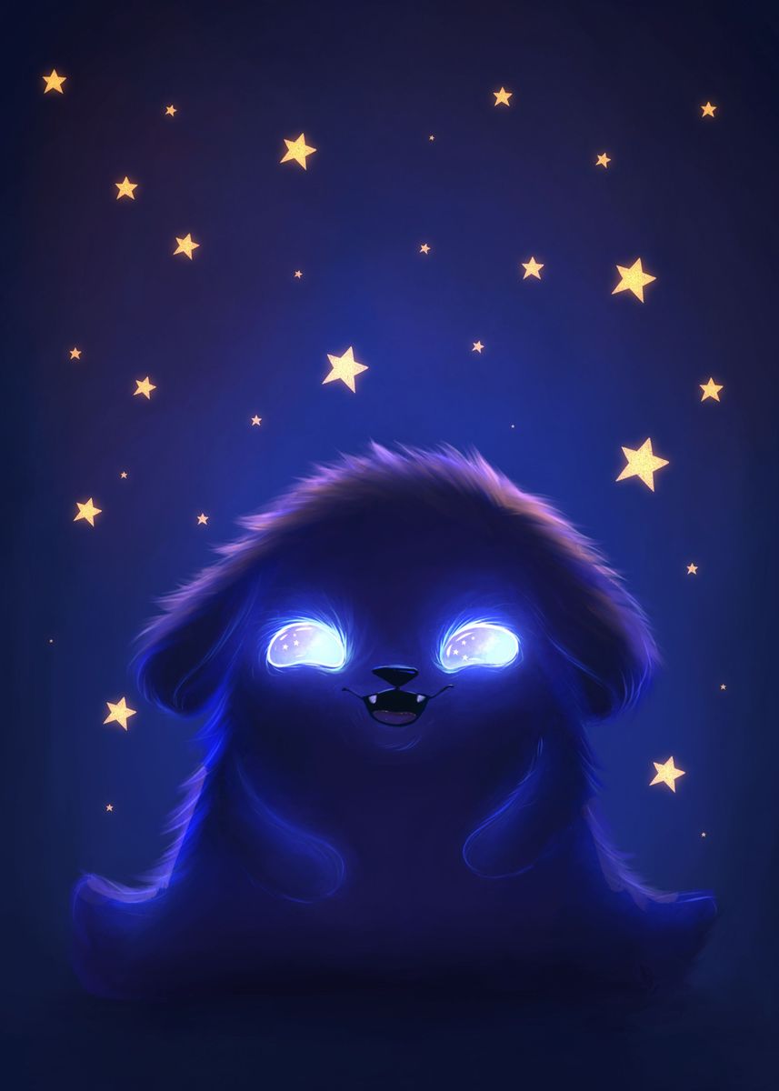 'Cosmic Monster' Poster, picture, metal print, paint by Zuzana Ziakova ...