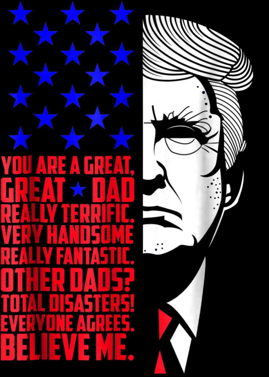 'Trump Poster' Poster, picture, metal print, paint by Mazd | Displate