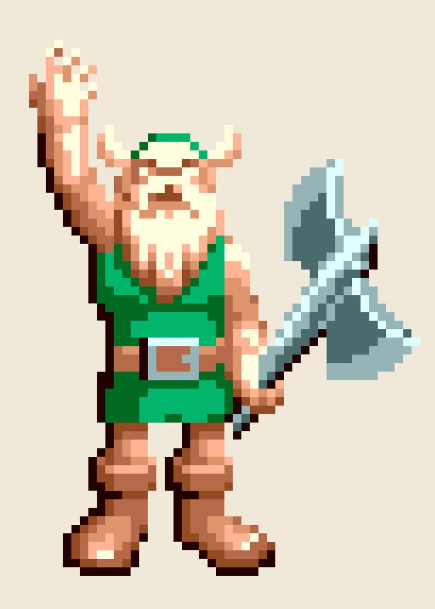 'Golden Axe Dwarf' Poster, picture, metal print, paint by PixieFlow ...