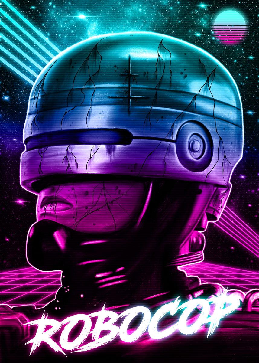 'RoboCop Retro Horror' Poster, picture, metal print, paint by Devil May ...