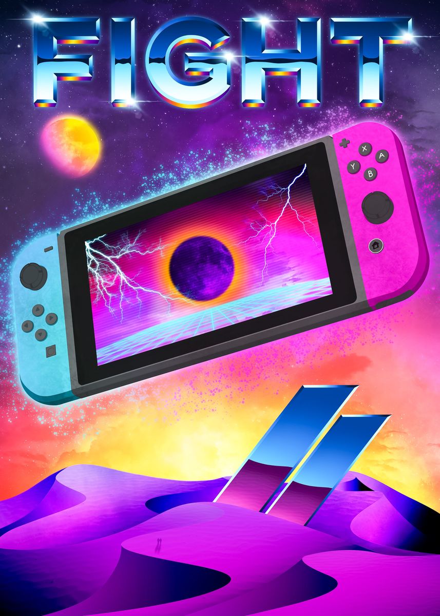 'Nintendo Switch' Poster, picture, metal print, paint by Devil May ...