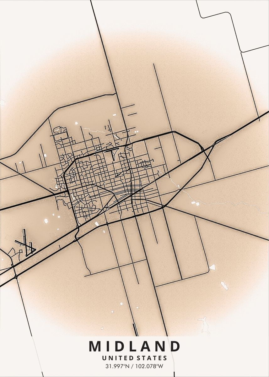 ' Midland Texas' Poster, picture, metal print, paint by Merah Djoeang ...