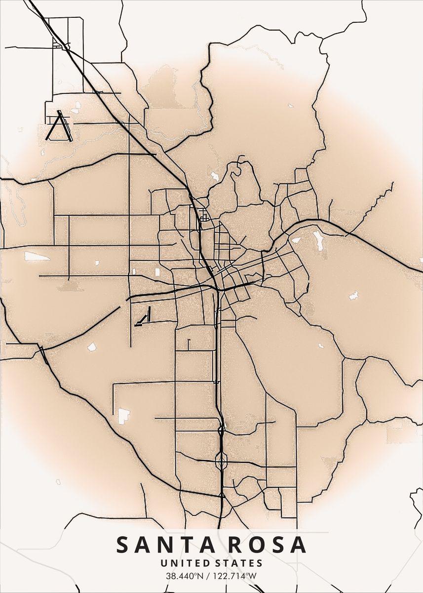 'Santa Rosa California' Poster by Merah Djoeang | Displate