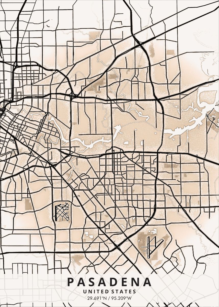 'Pasadena Texas' Poster, picture, metal print, paint by Merah Djoeang ...