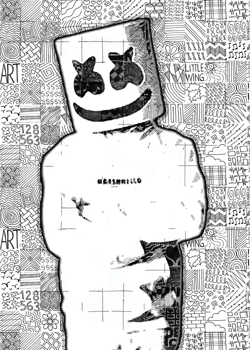 'Marshmello' Poster by Meyer Snider | Displate