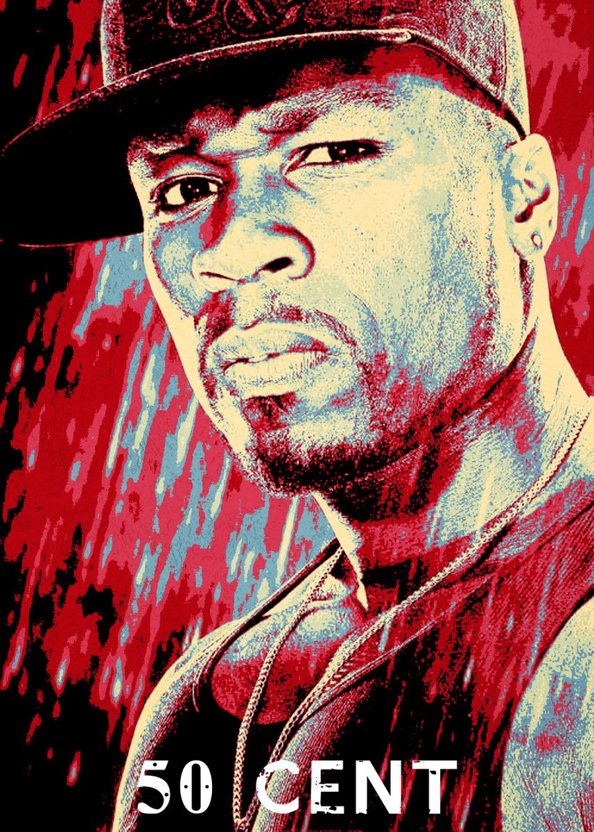 '50 Cent' Poster, picture, metal print, paint by Anxhela Sufa | Displate