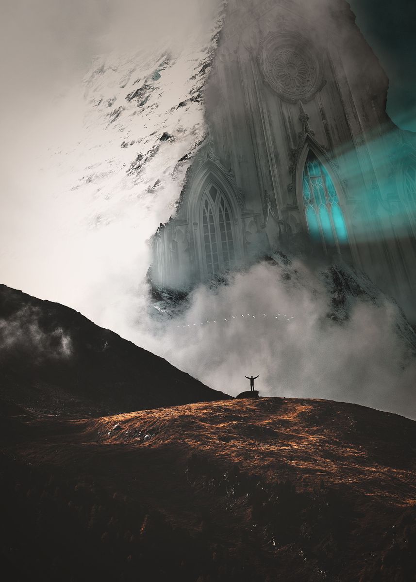 'Church' Poster, picture, metal print, paint by Patryk Andrzejewski ...