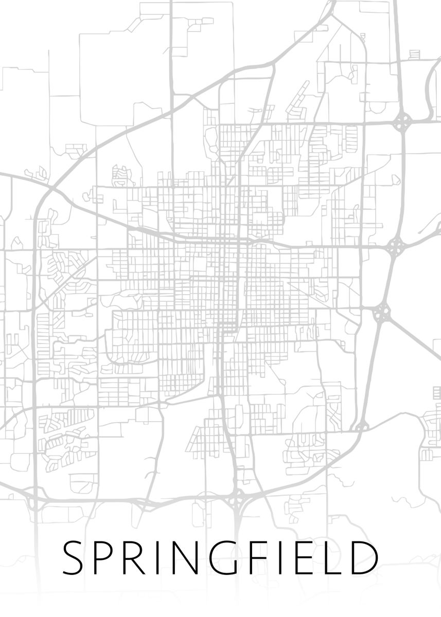 'Springfield Missouri City' Poster, picture, metal print, paint by ...