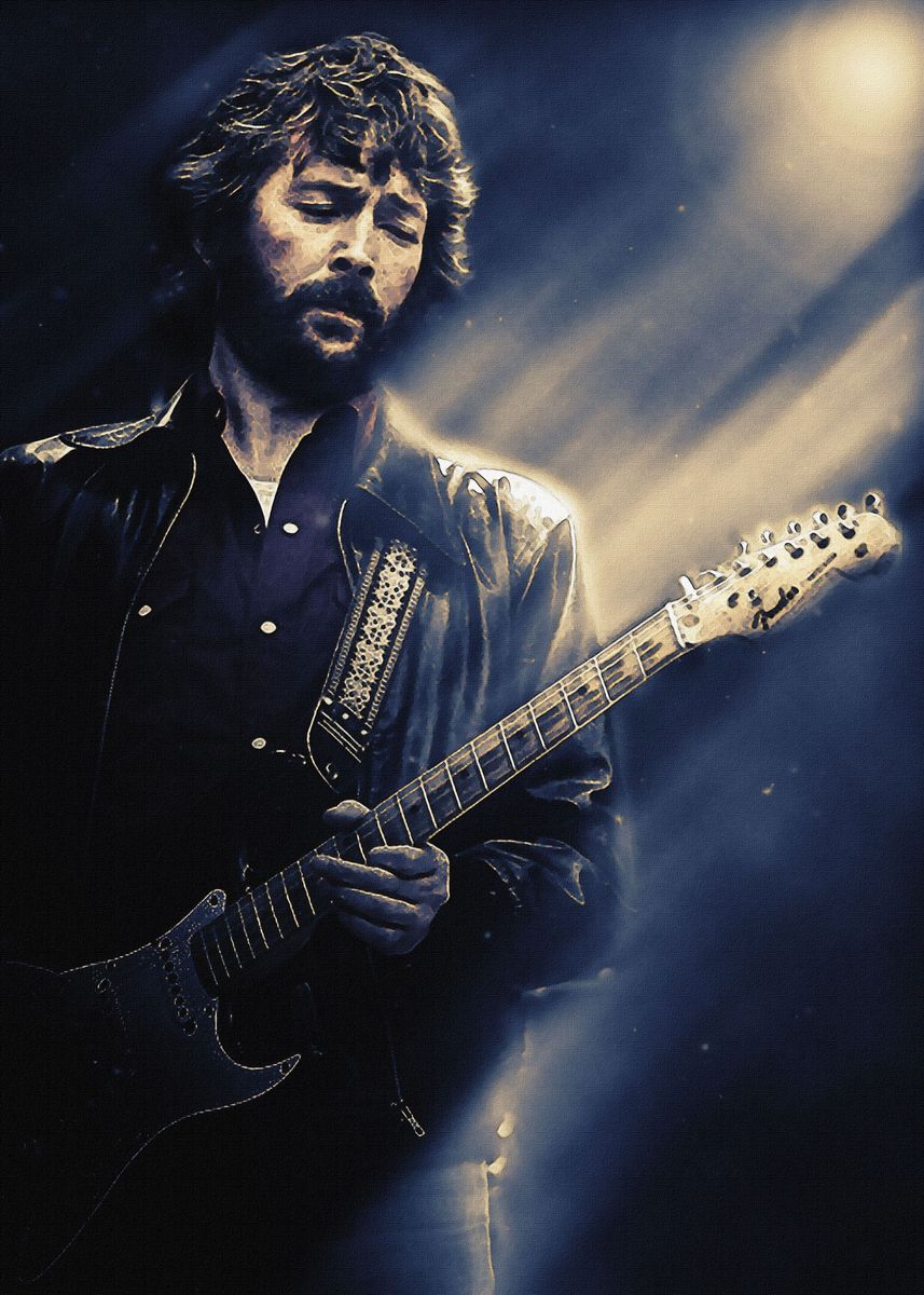 'Superstars of Eric Clapton' Poster, picture, metal print, paint by The ...