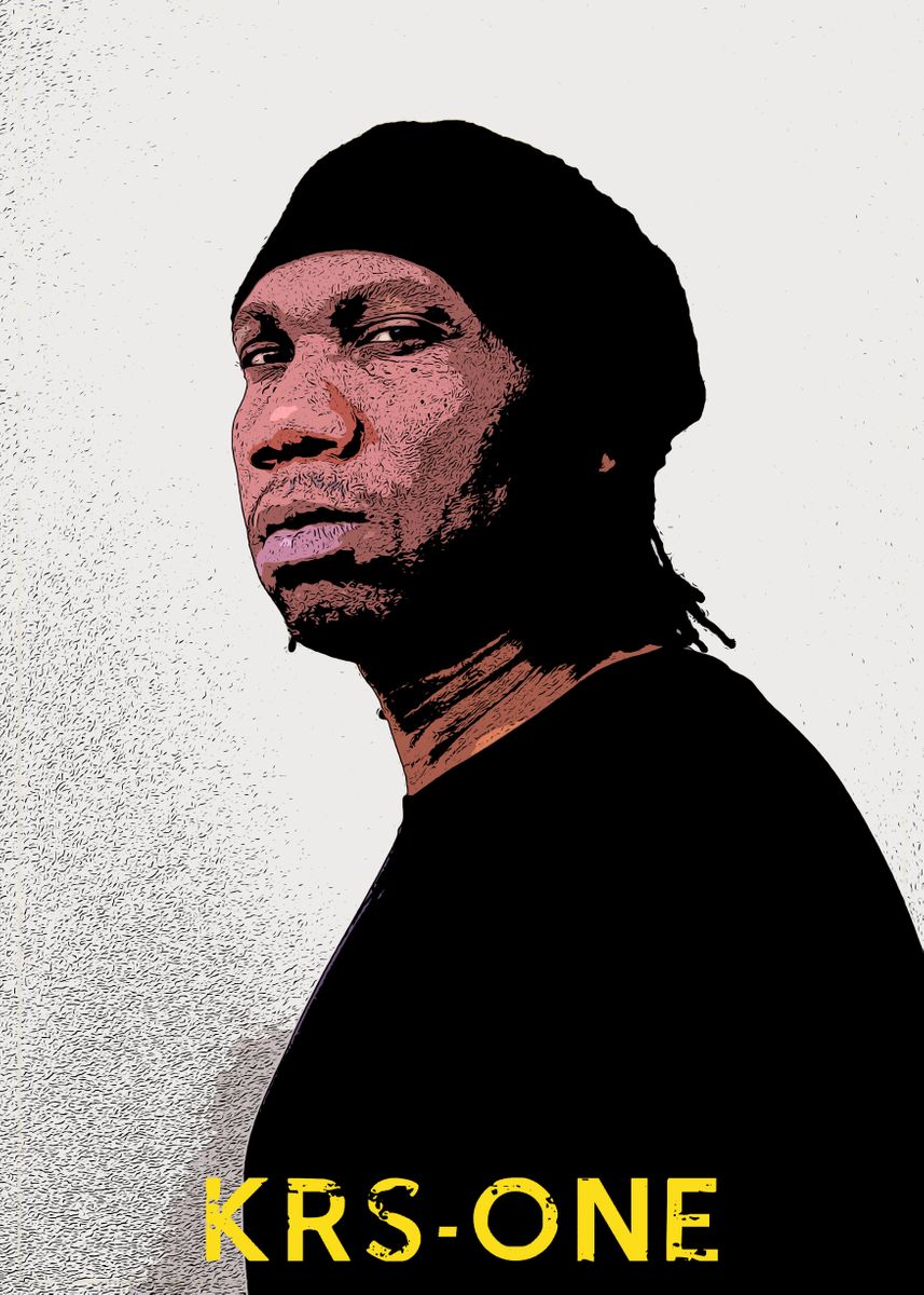 'KRS One' Poster, picture, metal print, paint by Anxhela Sufa | Displate