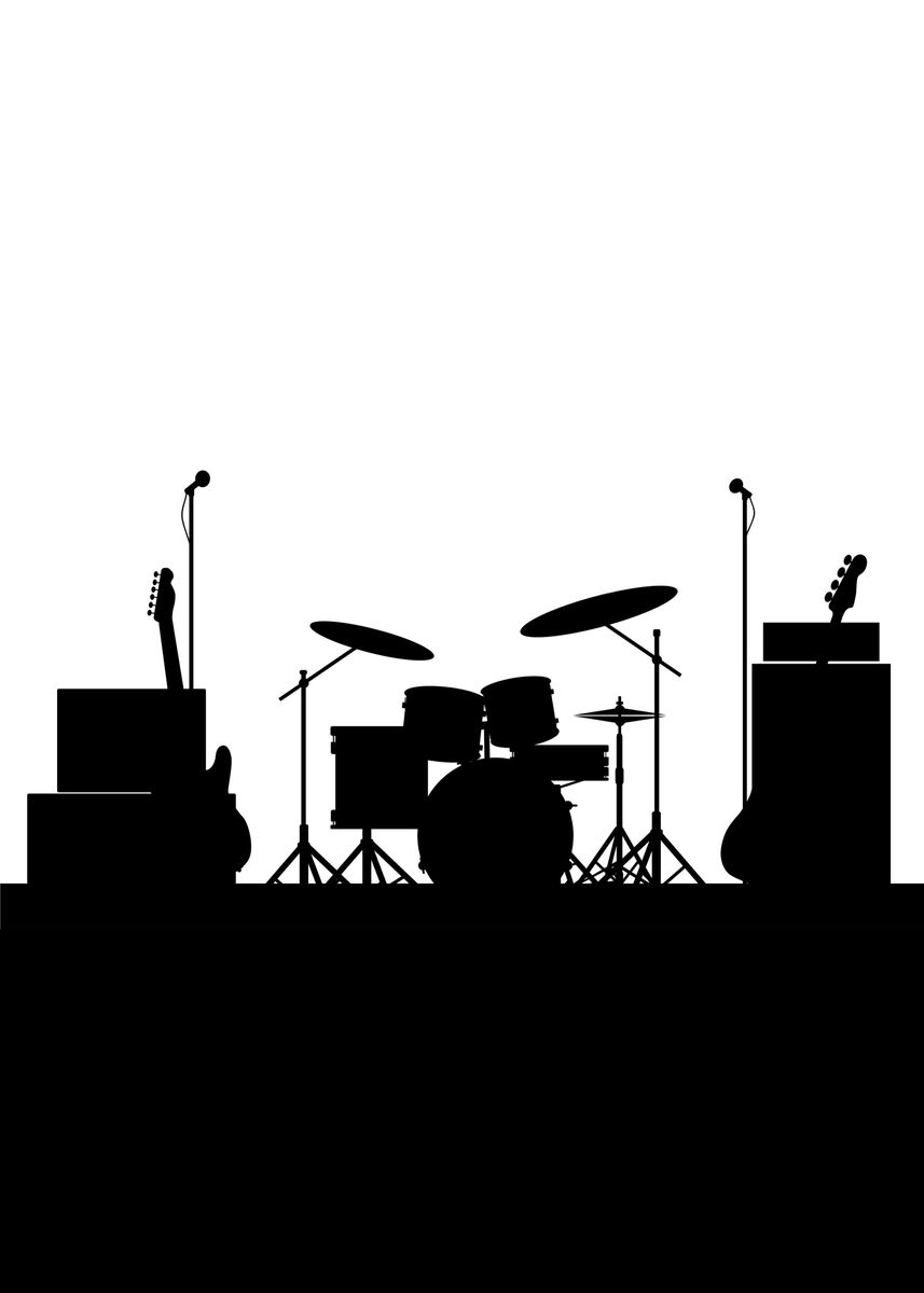 'Rock Band Equipment' Poster, picture, metal print, paint by HomeStead ...